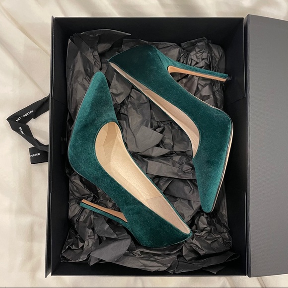 RAYE | Shoes | Raye Green Velvet Heel | Poshmark